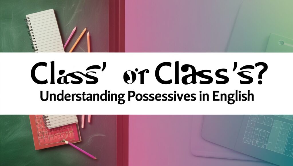 Class’ or Class’s? Understanding Possessives in English - English Summa