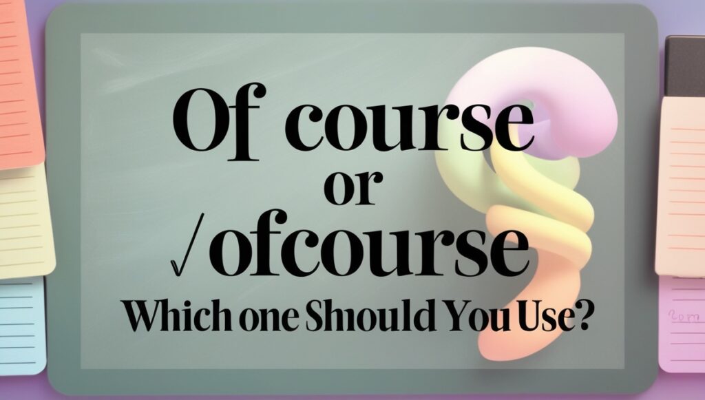 Of Course or Ofcourse: Which One Should You Use? - English Summa